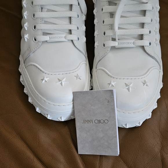 Jimmy Choo | Shoes | New Mens Jimmy Choo White Leather Luxury Designer ...